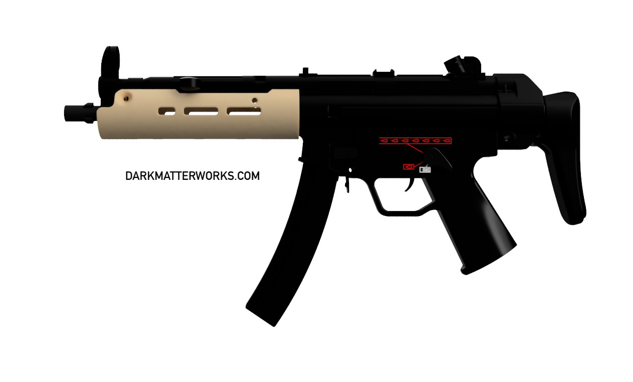 Fichier STL Protège-mains tubulaire pour MP5 airsoft SMG 🔫・Design ...