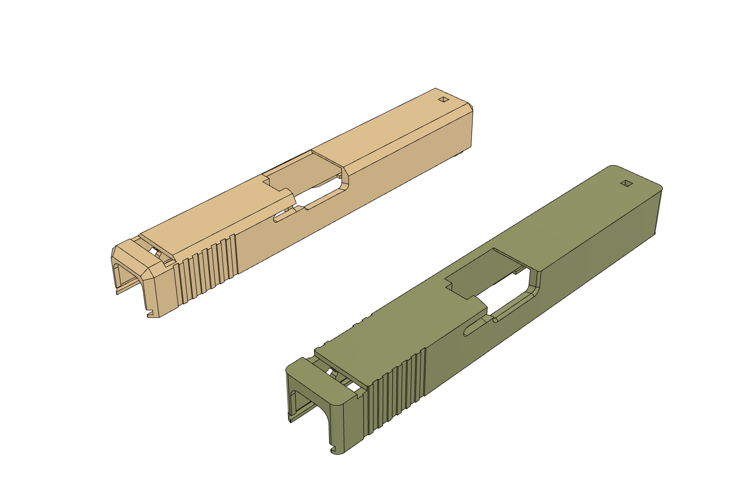 STL file EASY Glock 18 GBB AIRSOFT slide replacement・Model to download ...