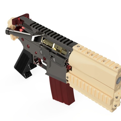 Download STL Boltex — Conversion kit for M4/M16 airsoft rifle. ・ Cults