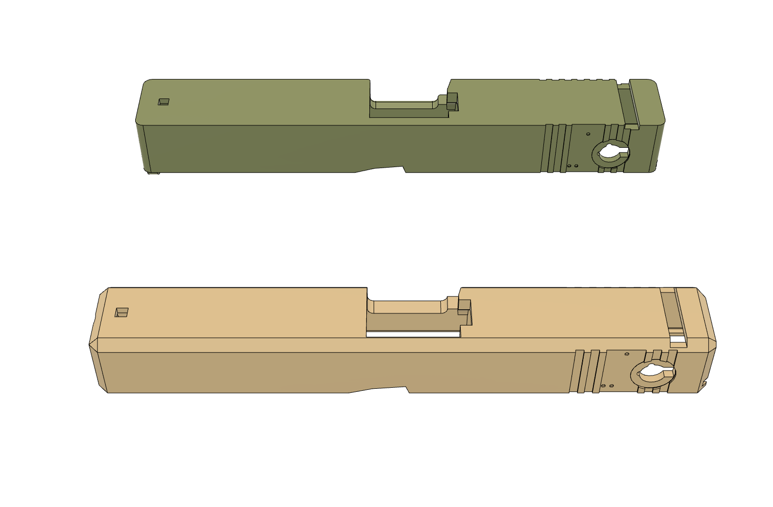 STL file EASY Glock 18 GBB AIRSOFT slide replacement・Model to download ...