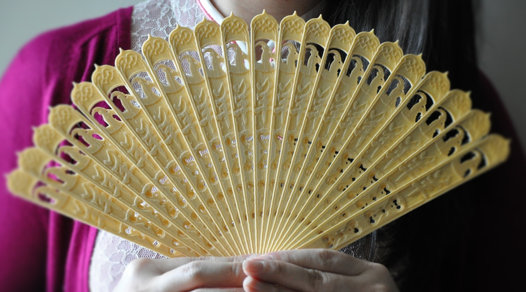Free 3D file 3D Printed Chinese Oriental Folding Fan (No Assembly ...