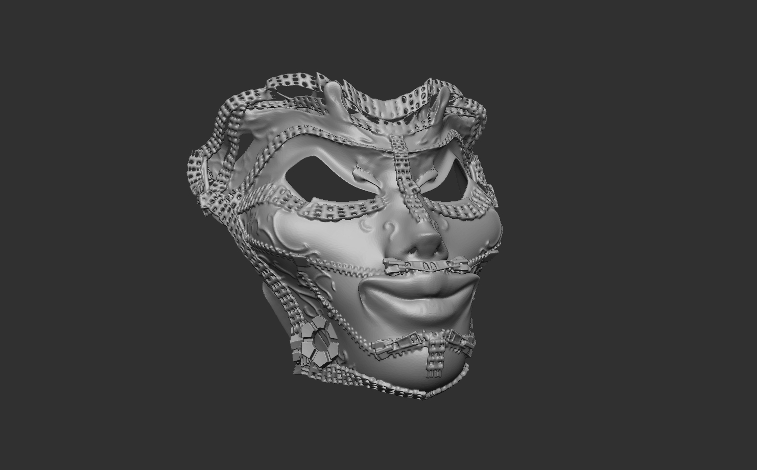 Free STL file Halloween Zippers Mask 🎃・3D print design to download・Cults