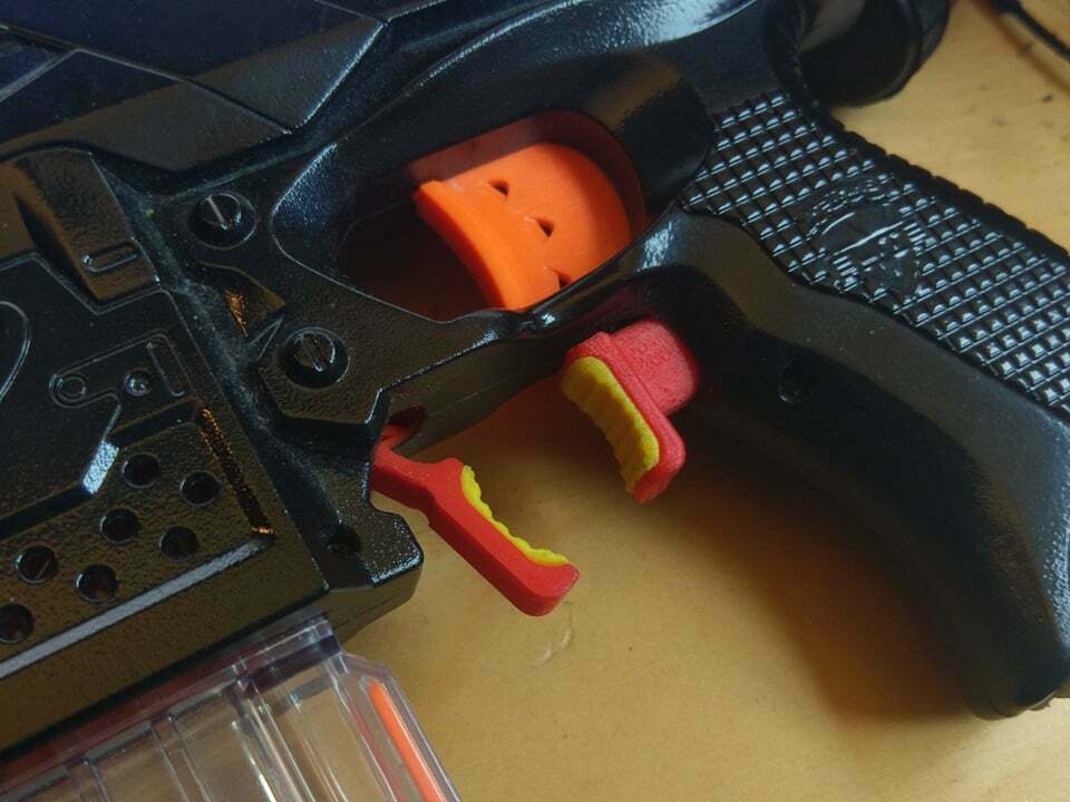 Fichier STL Nerf Stryfe Mag Release + Déclenchement du moteur・Design ...