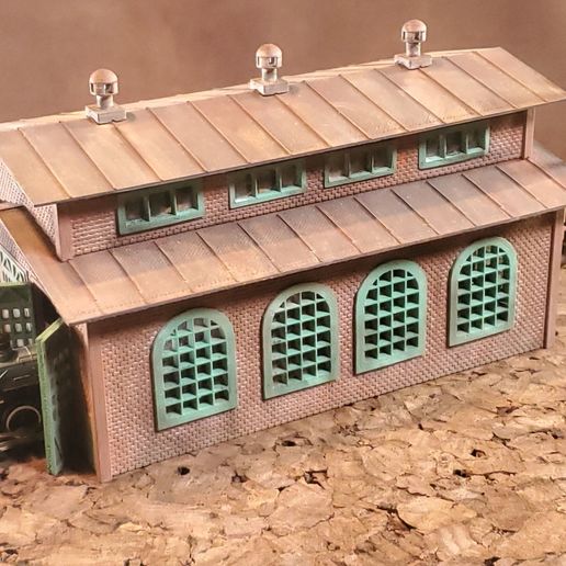 Download STL file N Scale Engine House • 3D printer object ・ Cults