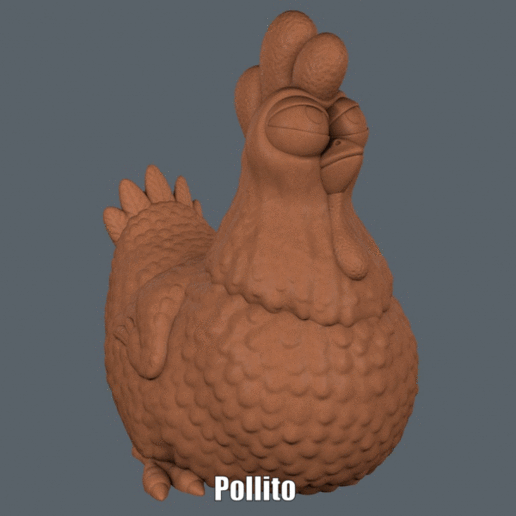 Download free STL file Chicken (Easy print no support) • Object to 3D ...