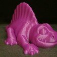 Download free 3D printer templates Dimetrodon (Easy print no support ...