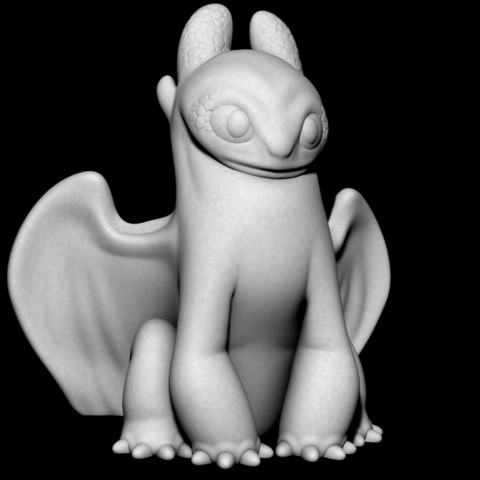 Download free 3D printing models Light Fury (Easy print no support) ・ Cults