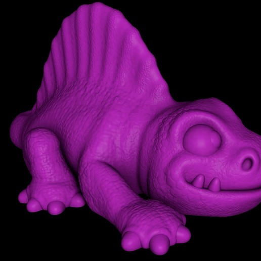 Download free 3D printer templates Dimetrodon (Easy print no support ...