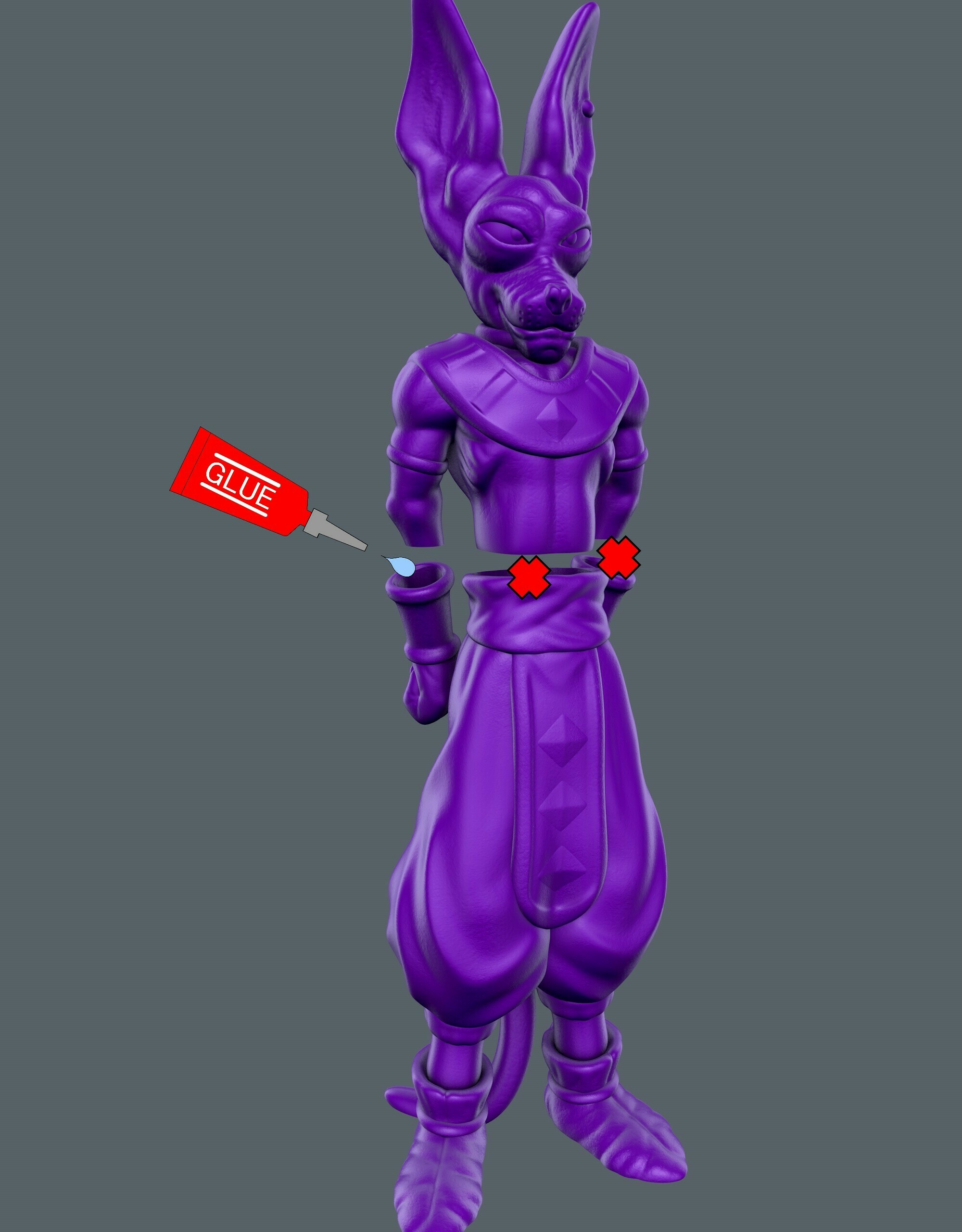 STL file Beerus (Easy print and Easy Assembly) 🍻・Model to download and ...