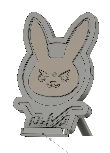 STL file Overwatch D.va Logo Phone stand・3D printing idea to download・Cults