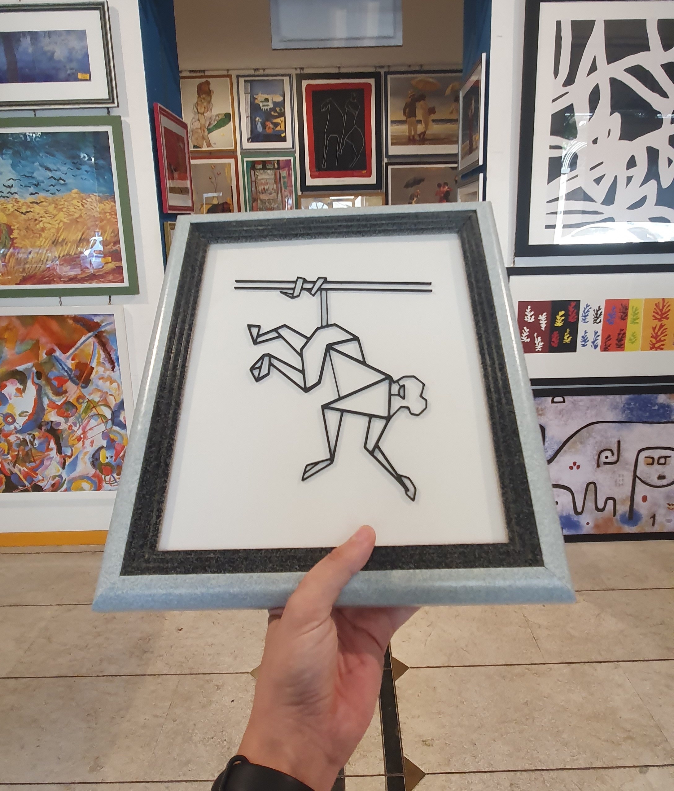 Free STL file Monkey Low poly wall art 🐒・Object to download and to 3D ...