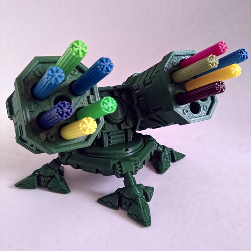 Download 3D printing templates SAM Rocket Launcher Penholder ・ Cults