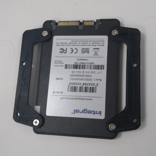 Download free STL file SSD Mount 2.5" to 3.5" adapter • 3D printer ...