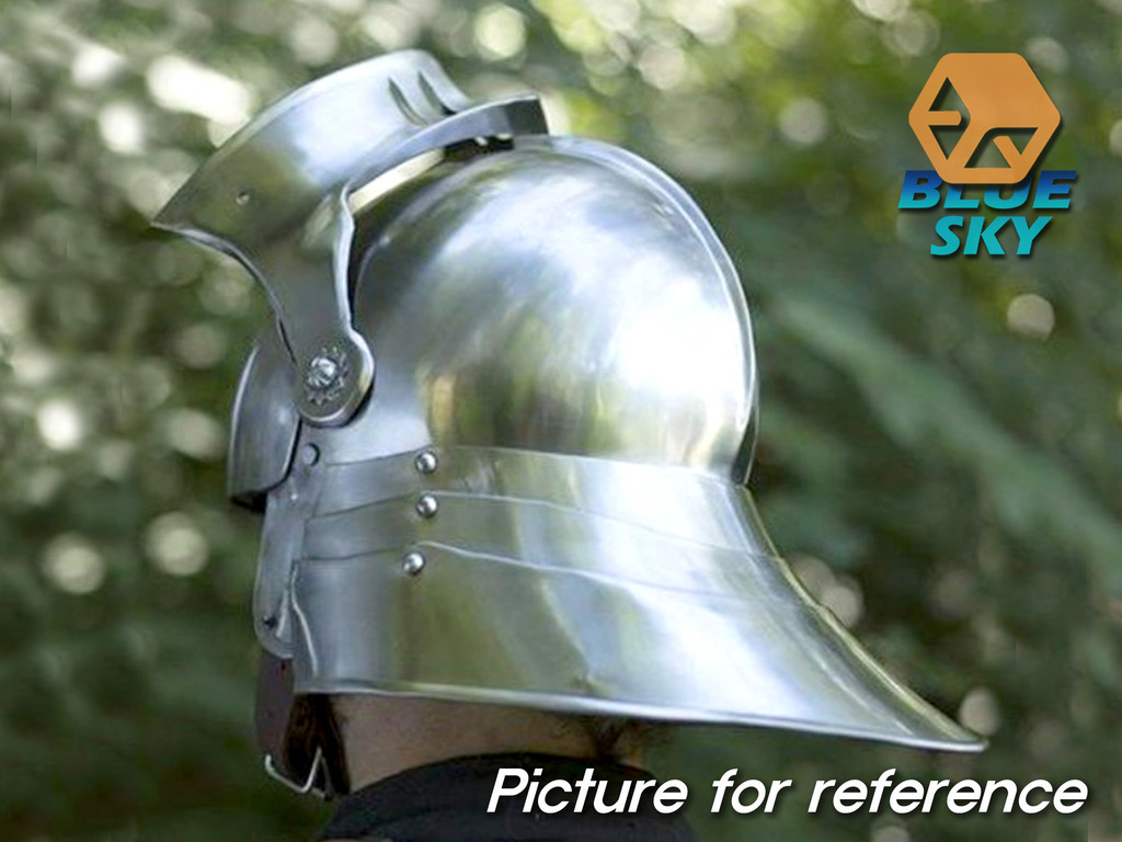 Free STL file 16th Century Sallet 1/4 Scale・Template to download and 3D ...
