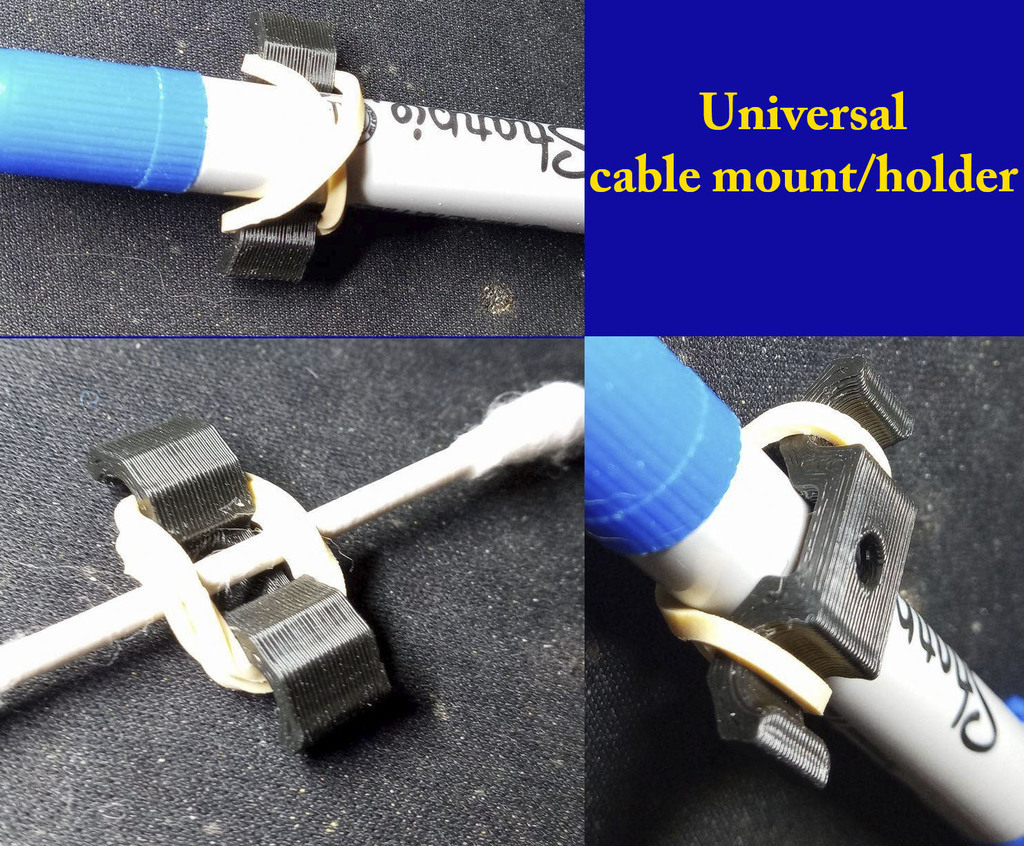 Archivo STL gratis soporte/soporte universal para cables・Objeto ...