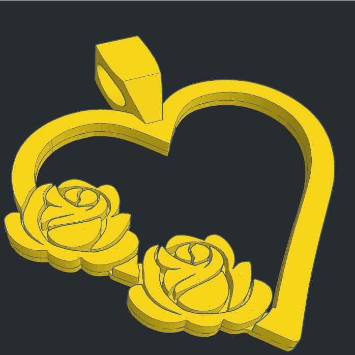 Free STL file Heart two Roses・3D printable model to download・Cults