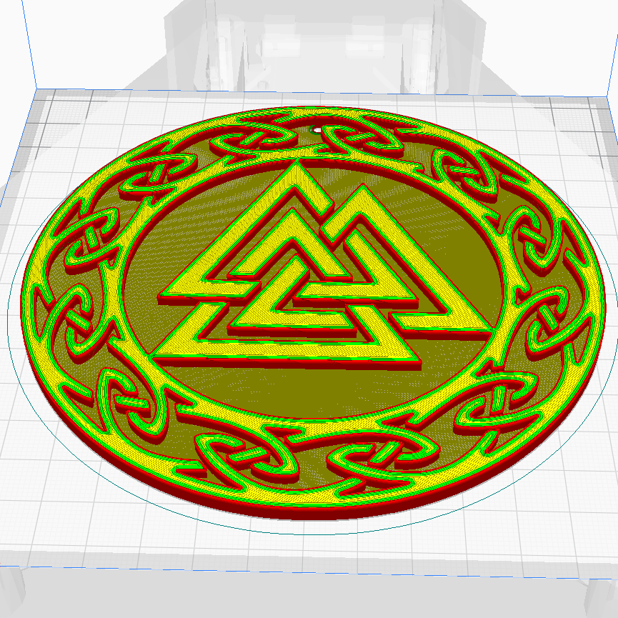 Free STL file Valknut in frame 🖼️・3D printer model to download・Cults
