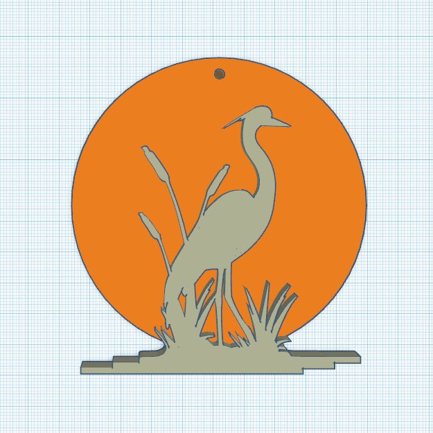 Free STL file HERON AT SUNSET・Model to download and 3D print・Cults