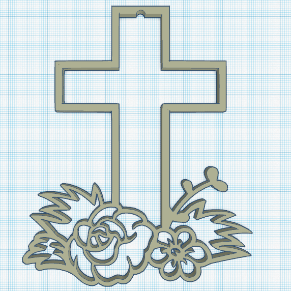 Free STL file Flowered Cross 2 ・3D print model to download・Cults