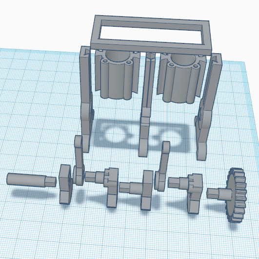 Free STL file In-line 4T two-cylinder engine kit 👽・3D printer model to ...