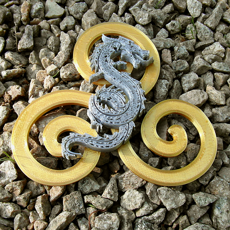 Free STL file DRAGON ON TRISKEL・Template to download and 3D print・Cults