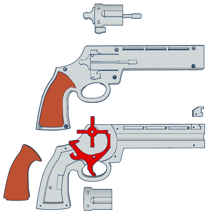 Free STL file My Elastic Revolver 🔫・3D printing template to download・Cults