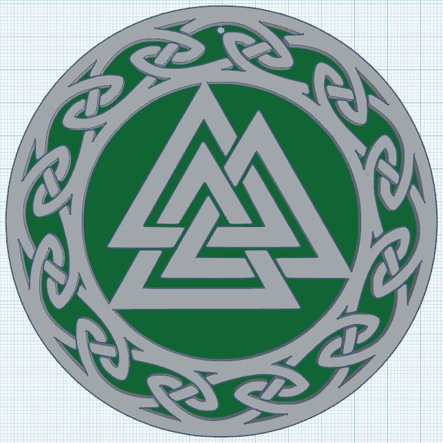 Free STL file Valknut in frame 🖼️・3D printer model to download・Cults