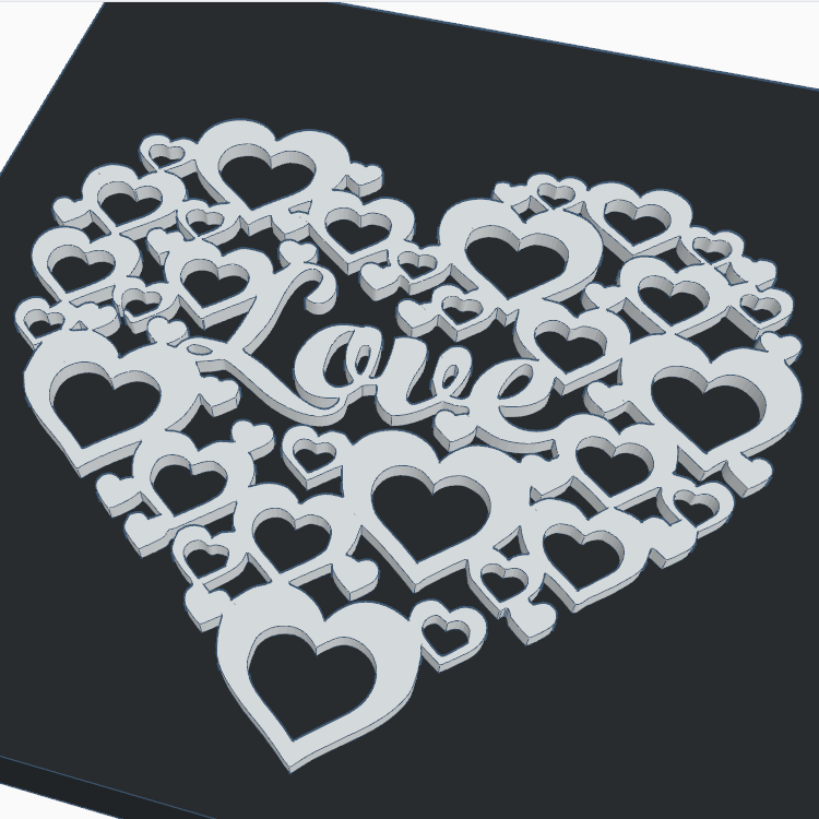 Free STL file Love・Template to download and 3D print・Cults