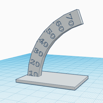 Download free STL file 10 to 70° overhang test • 3D printer template ...