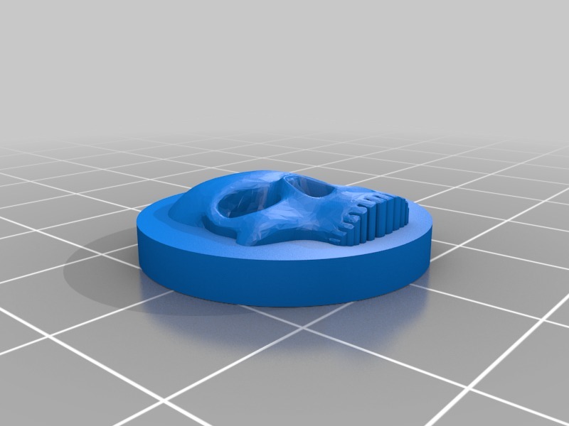 Free 3D file simple skull button fixed・3D printer design to download・Cults