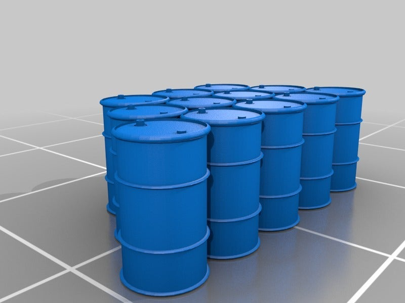 Free STL file 1-87 HO 55 Gallon Drums・3D printing design to download・Cults