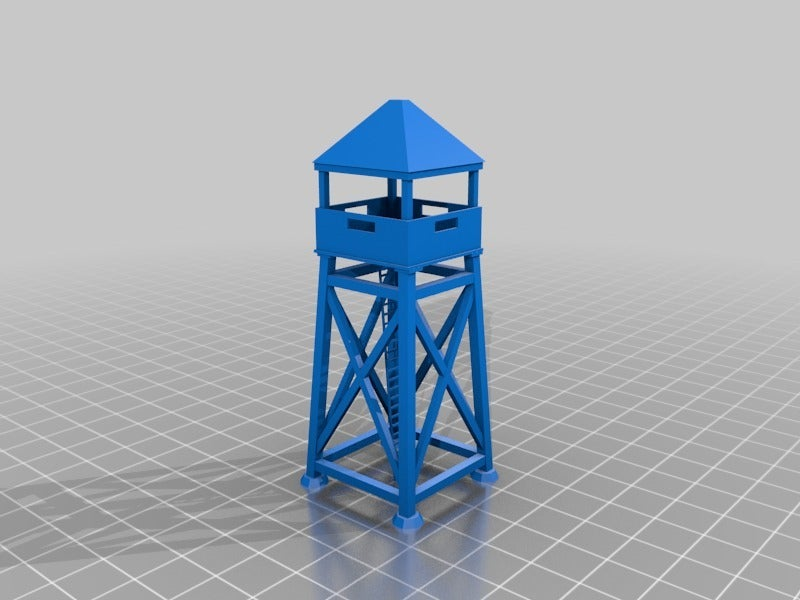 Free STL file Wooden guard or Observation Tower・3D printer design to ...