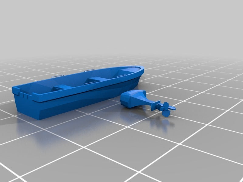 Free STL file Simple boat and outboard・3D print object to download・Cults