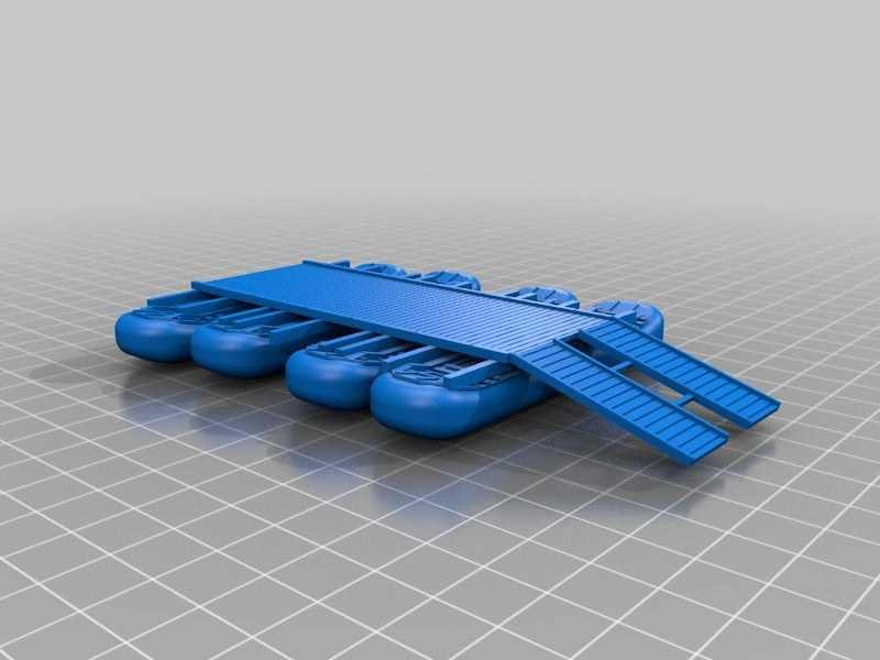 Free STL file 1-100 Inflatable pontoon bridge 🌉・3D print object to ...