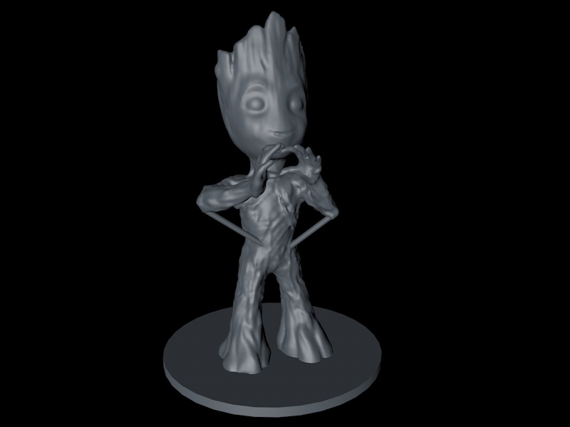 OBJ file groot in love・Model to download and 3D print・Cults