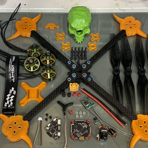 Download free STL 7" Toothpick Drone Frame ・ Cults