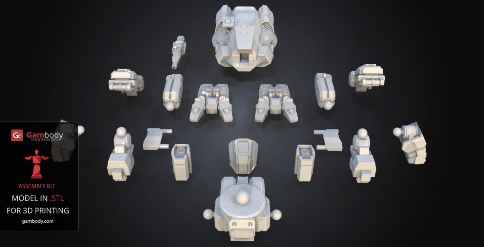 Free STL file FanArt Battletech Marauder 3D Model Assembly Kit 🤖・3D ...
