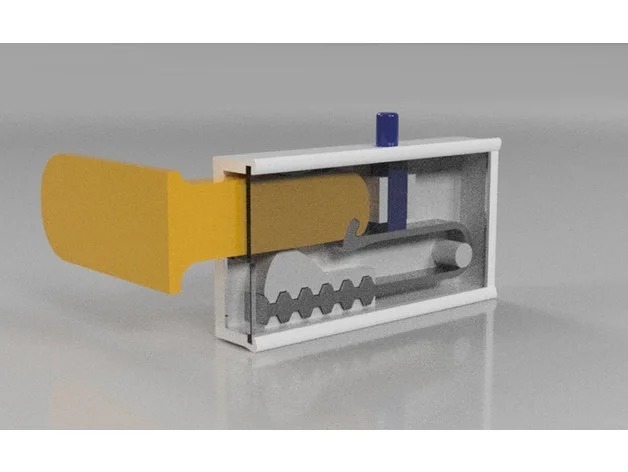 STL file Automatic Wardrobe Safety Lock for Children・Template to ...