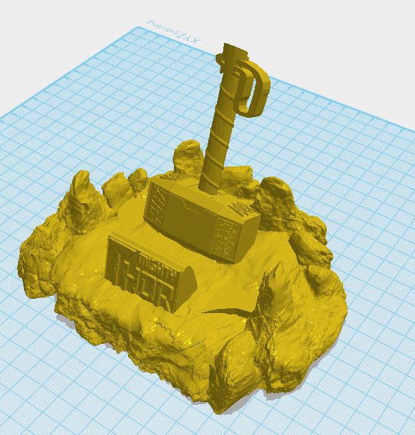 STL file Thor's Hammer Phone Stand・3D printer design to download・Cults