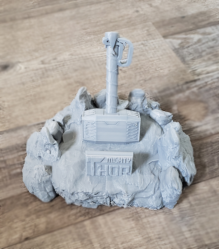 STL file Thor's Hammer Phone Stand・3D printer design to download・Cults