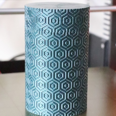 3D printing Cylinder textured box ・ Cults