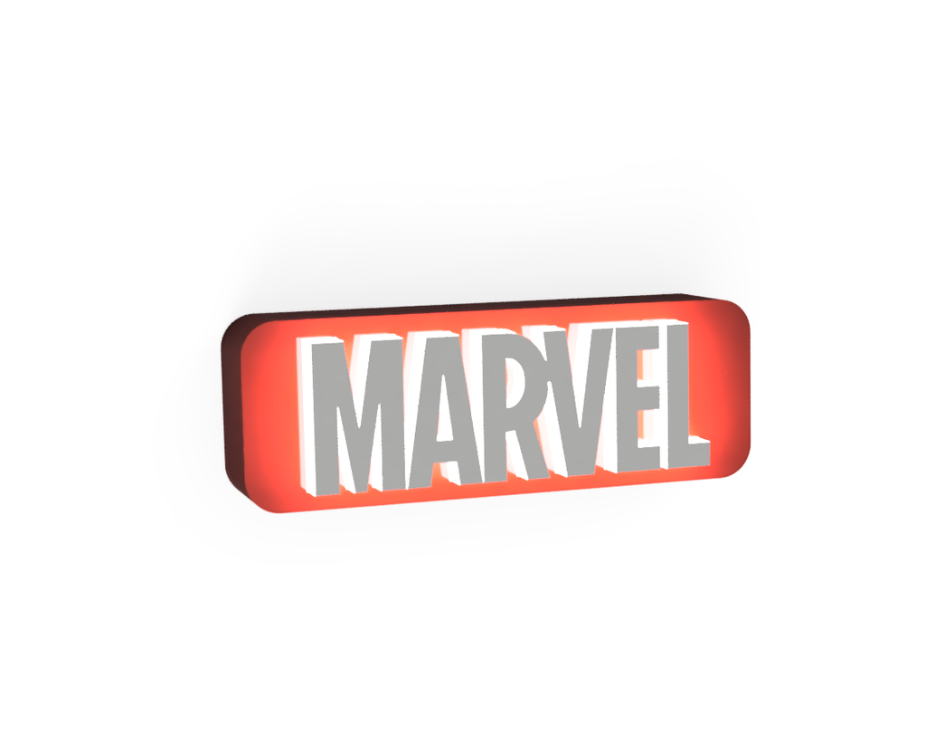 Free 3D file MARVEL Logo Lamp 🔦・3D printable model to download・Cults