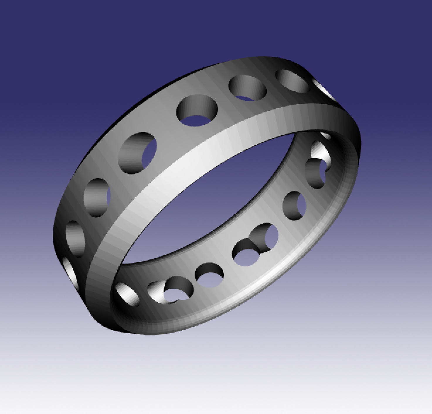 Free STL file Modern "Holey" Ring 💍・3D printing design to download・Cults