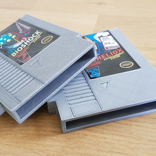Download STL file NES Cartridge - SD and MicroSD card storage • 3D ...