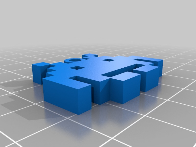 STL file Space Invader keychain・3D printing model to download・Cults