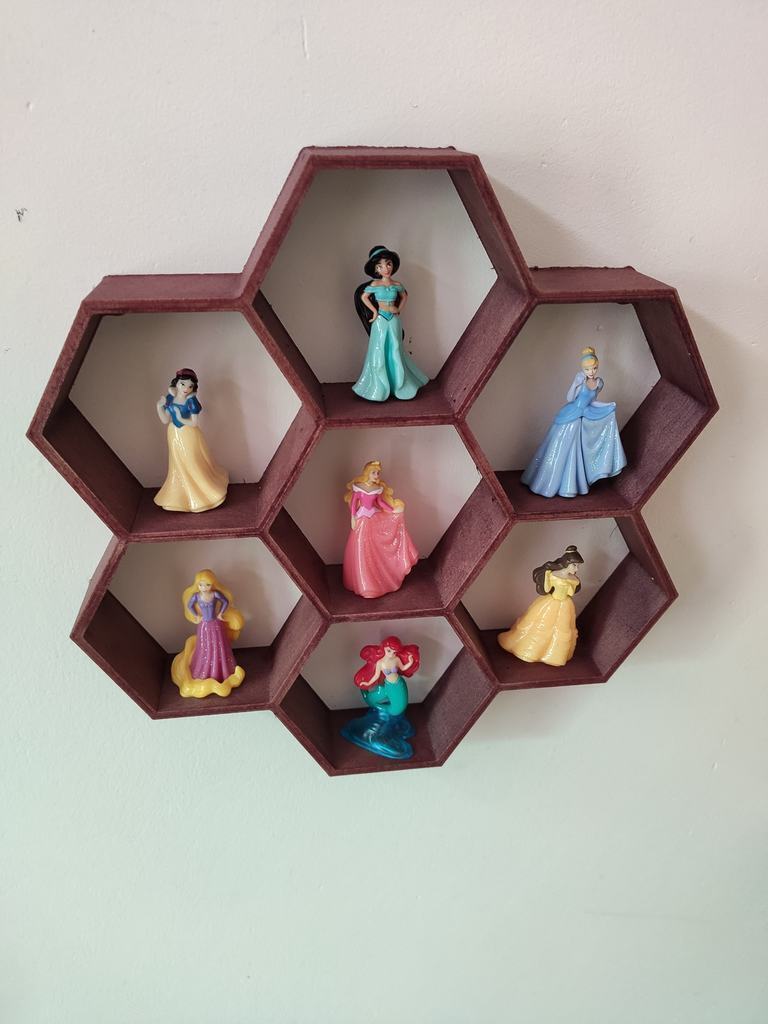 Free STL file Honeycomb shelf for seven mini figures 🍽️・3D print model ...