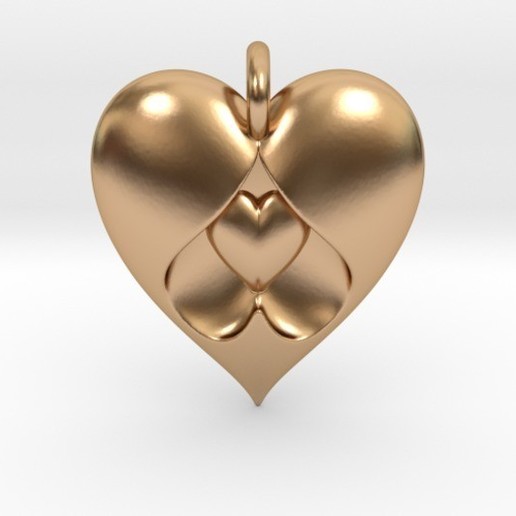 Download STL file Heart Pendant • 3D printer design ・ Cults