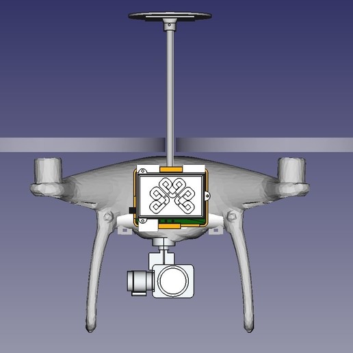 Download STL file PPK / RTK Suport Kit Dji Phantom 4 Pro • 3D printable ...