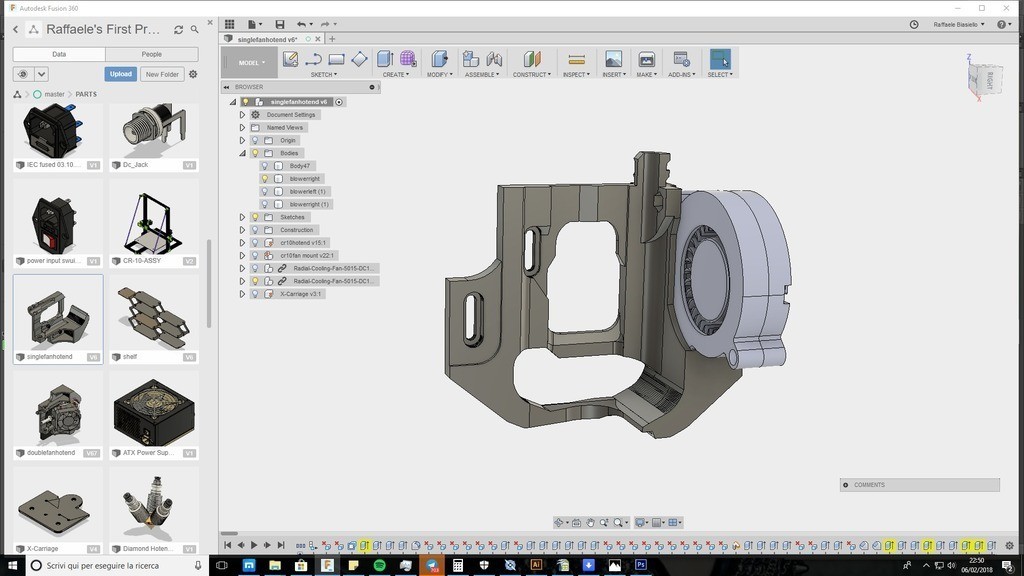 Free STL file ULTIMATE creality cr10 ender 2-3 single blower LEFT RIGHT ...