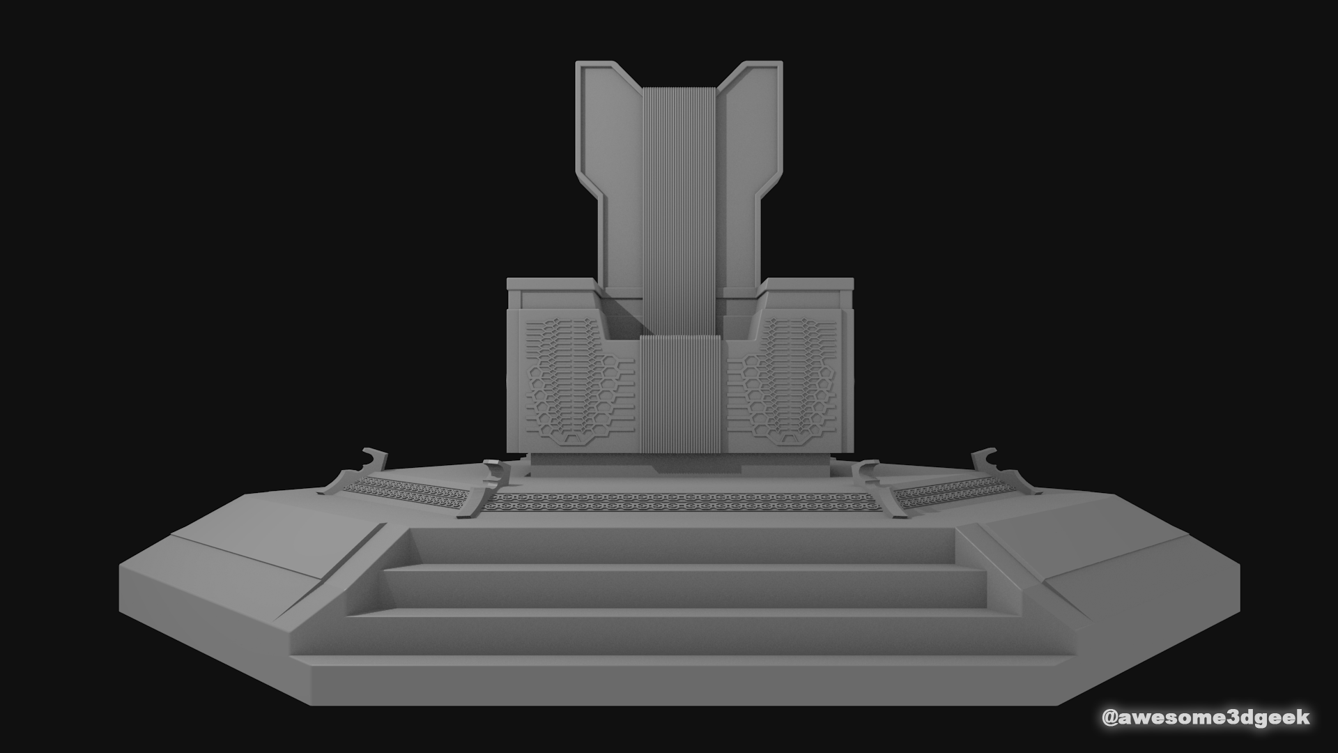 STL file Basic Thanos Throne from Infinity War・3D printer model to ...